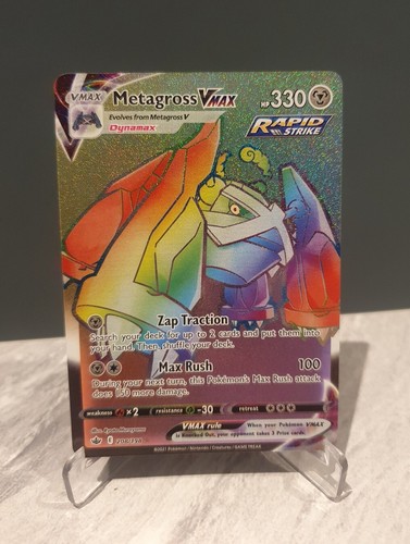 Pokémon TCG Card Metagross VMAX 208/198 Secret Rare Rainbow Chilling ...