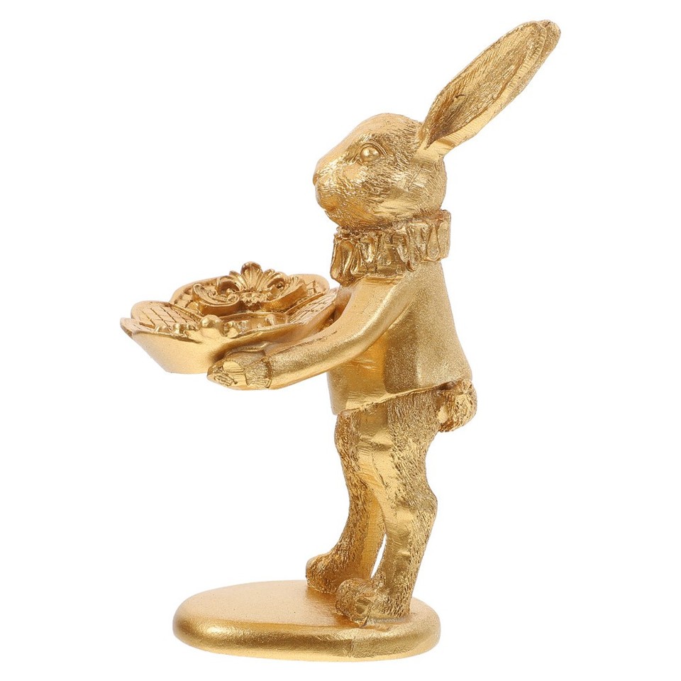 Rabbit Garden Statue Retro Bunny Adornment Indoor Easter Day Sculpture ...