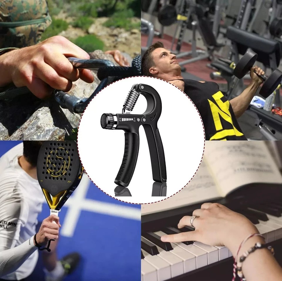 Adjustable Power Hand Grip Forearm Exerciser Gripper Strengthener ...