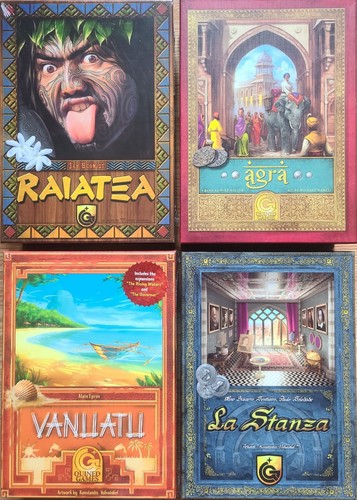 LOT of FOUR ( 4 ) - Agra - Stanza - Raiatea - Vanuatu - Board Game ...