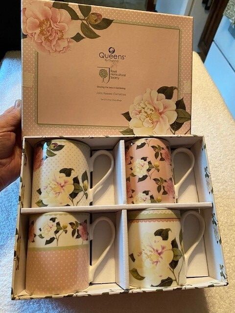 Royal Horticultural Society Floral Mugs. Set of four. Queens by ...
