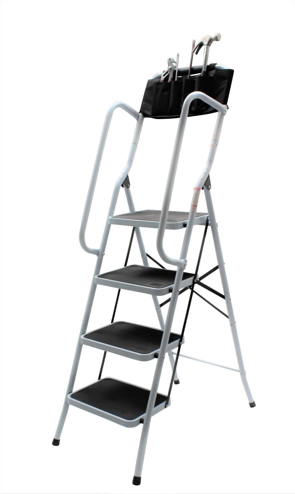 STEEL FOLDING 3 & 4 STEP LADDER SAFETY NON SLIP MINI STOOL LADDERS ...