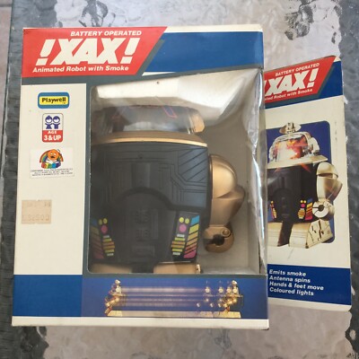 SMOKING ROBOT BATTERY OPERATED ROBOT XAX MADE IN TAIWAN PLAYWELL 80 ...