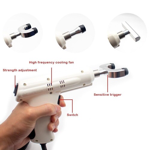 Massager Impulse Gun Spine Chiropractic Adjusting Instrument with 4Pcs ...