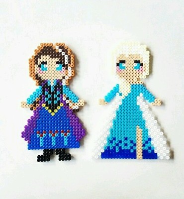 Frozen kandi perler necklace Anna Elsa rave EDC PLUR disney hama art ...