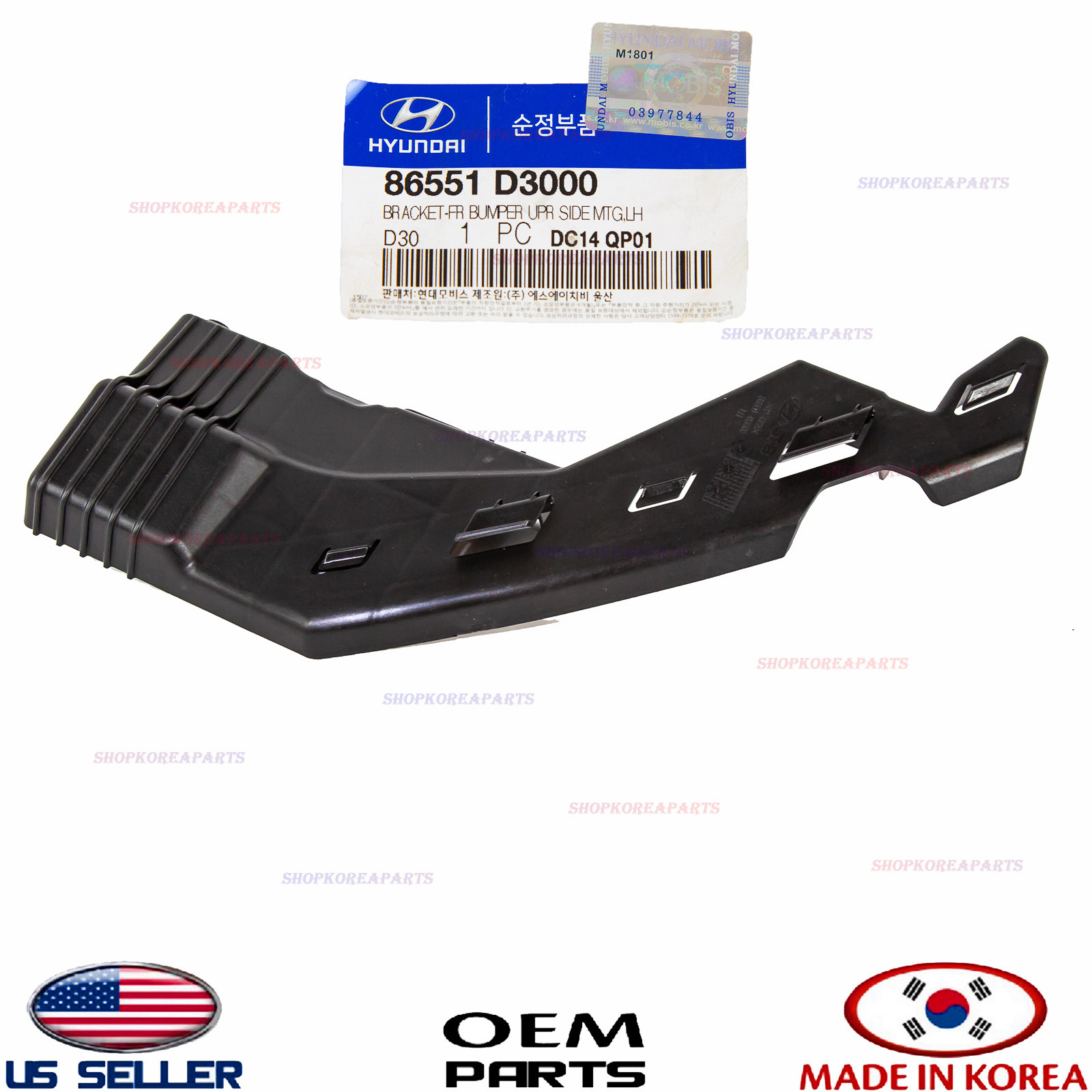 Genuine Front Bumper Upper Bracket Left Driver Side OEM Hyundai Tucson ...