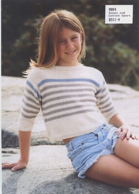 Swedish Yarn Imports Knitting Pattern 9804 Child's Sweater 3-12 yrs | eBay