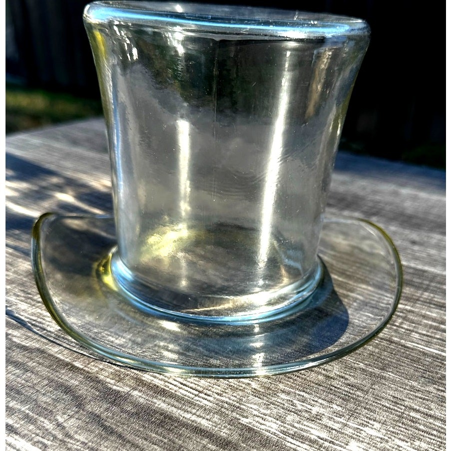 Blenko Unique Vintage 1980's #8432S Top Hat 7" Clear Art Glass Vase | eBay