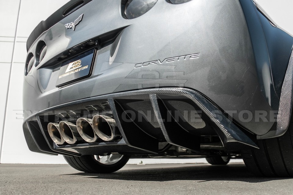 For 05-13 Corvette C6 EOS Performance CARBON FIBER Rear Bumper Finned ...