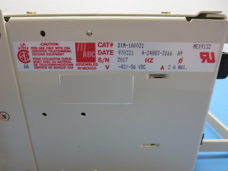 ADC D1M-1A0021 84-Position Front-Access DSX Cross Connect Panel DIM ...