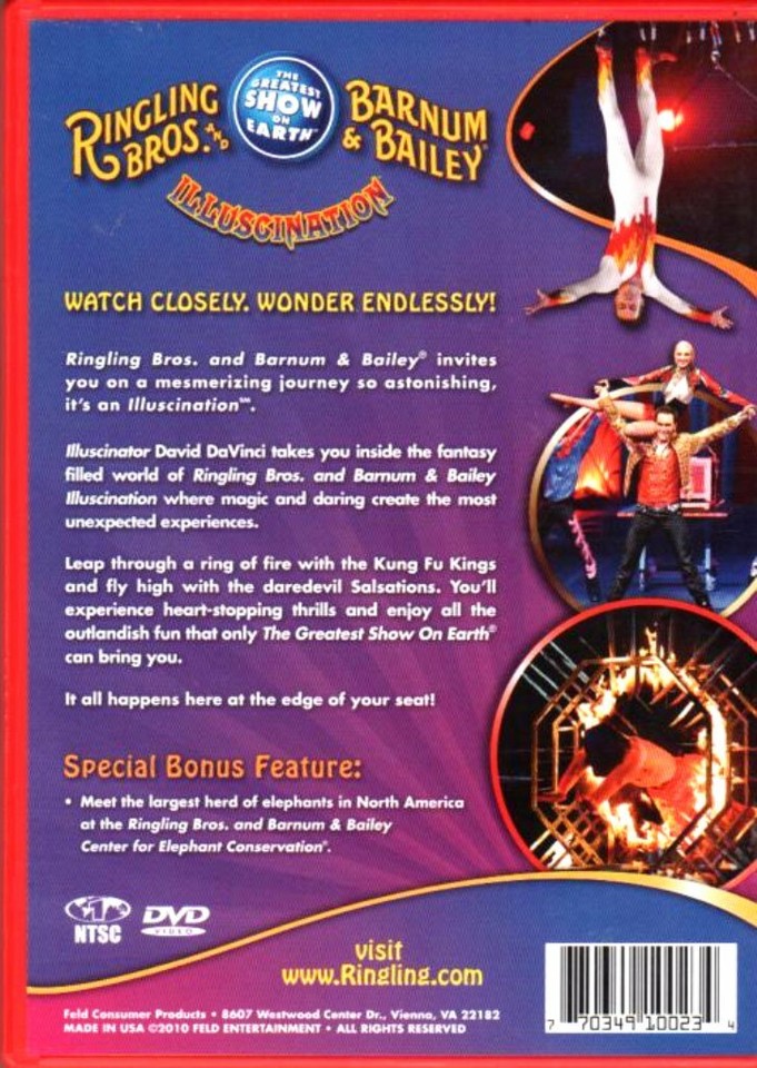Ringling Bros & Barnum & Bailey Illuscination Souvenir DVD - Greatest ...