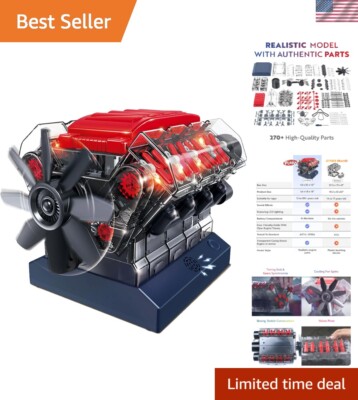 V8 Combustion Engine Model Kit That Runs - Build Your Own STEM Mini V8 ...