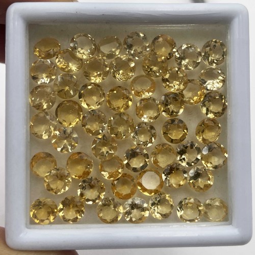 Natural Citrine Round Cut Loose Gemstone Lot 140 Pcs 6 MM 112 CT | eBay