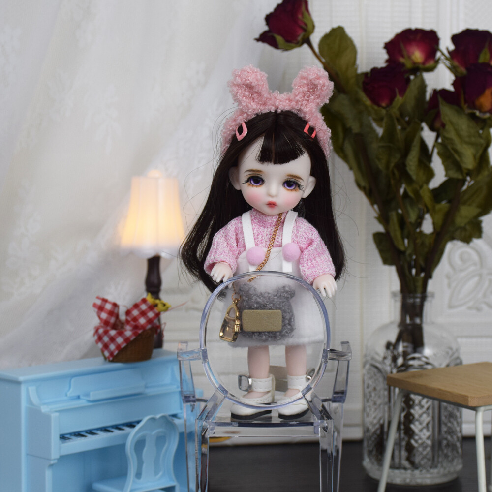 Mini Girl Doll Toys for Kids Full Set with 1/12 BJD Doll Face Makeup ...