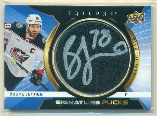 2023-24 Upper Deck Trilogy Signature Pucks SP-BJ BOONE JENNER Blue ...