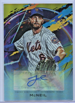 2020 Topps Fire Jeff Mcneil GOLD AUTO 10/10 NEW YORK METS FA-JM | eBay