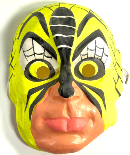 RARE vtg Bland Charnas Spider Halloween Costume MASK spiderman ...