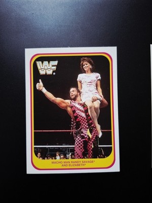 Macho Man Randy Savage & E1izabeth 1991 Merlin Card 8 WWE WWF Wrestling ...