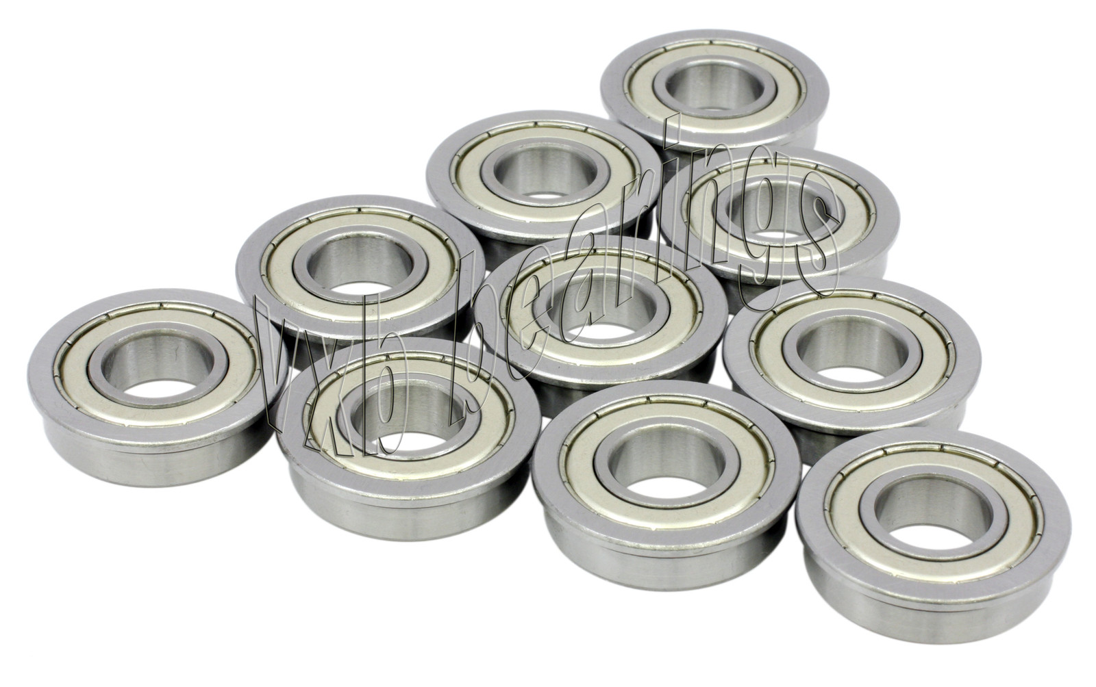 10 Flanged Bearing F604ZZ 4x12x4 Shielded Miniature Ball Bearings 968 ...