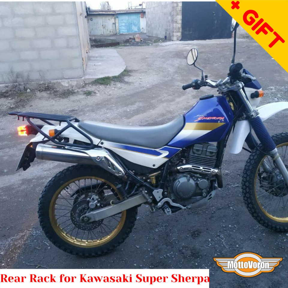 For Kawasaki KL250 Super sherpa rear rack for soft bags cases, Bonus | eBay
