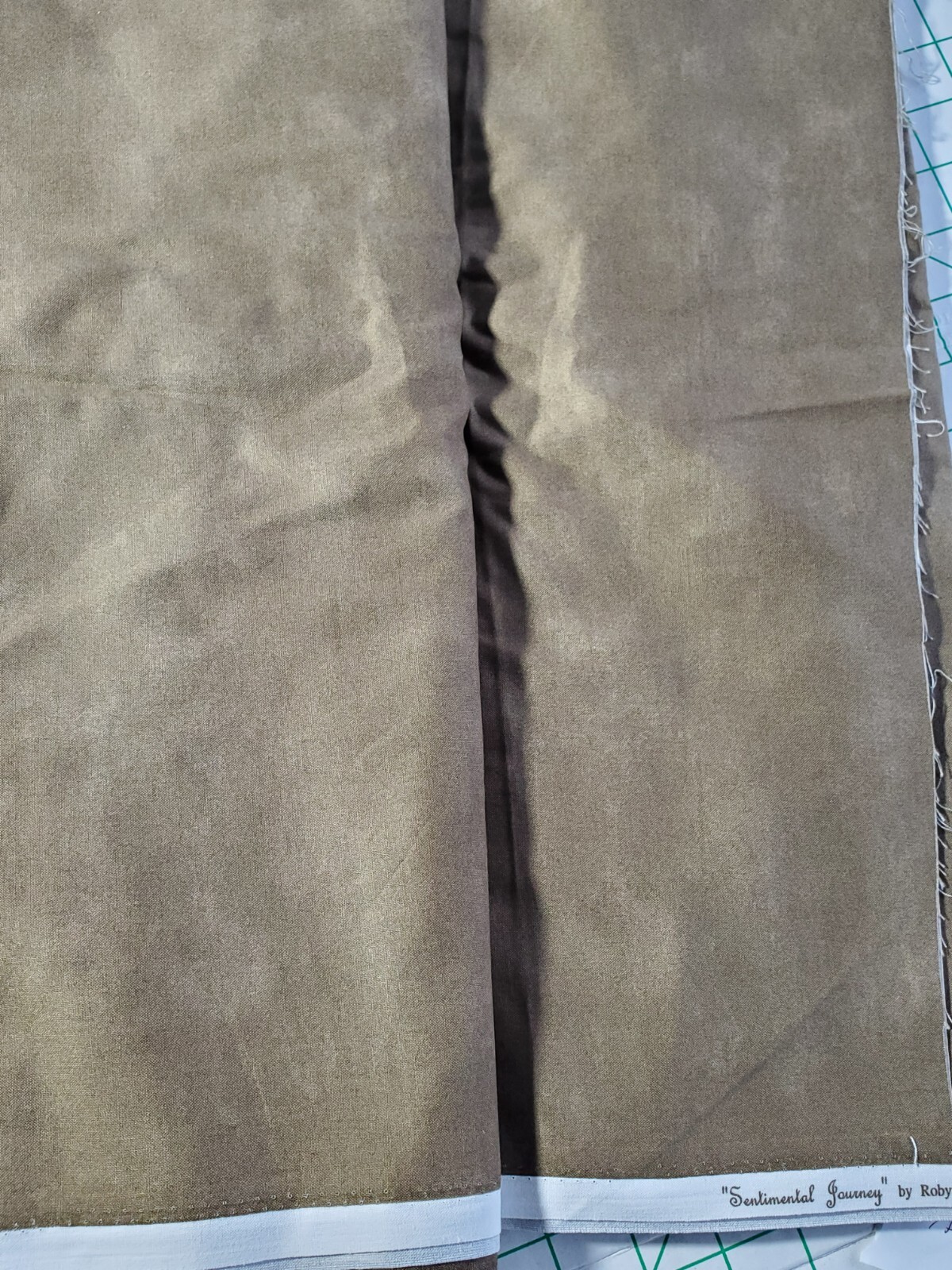 BTY 1 yd Olive Green Sewing Quilting Fabric Sentimental Journey By ...