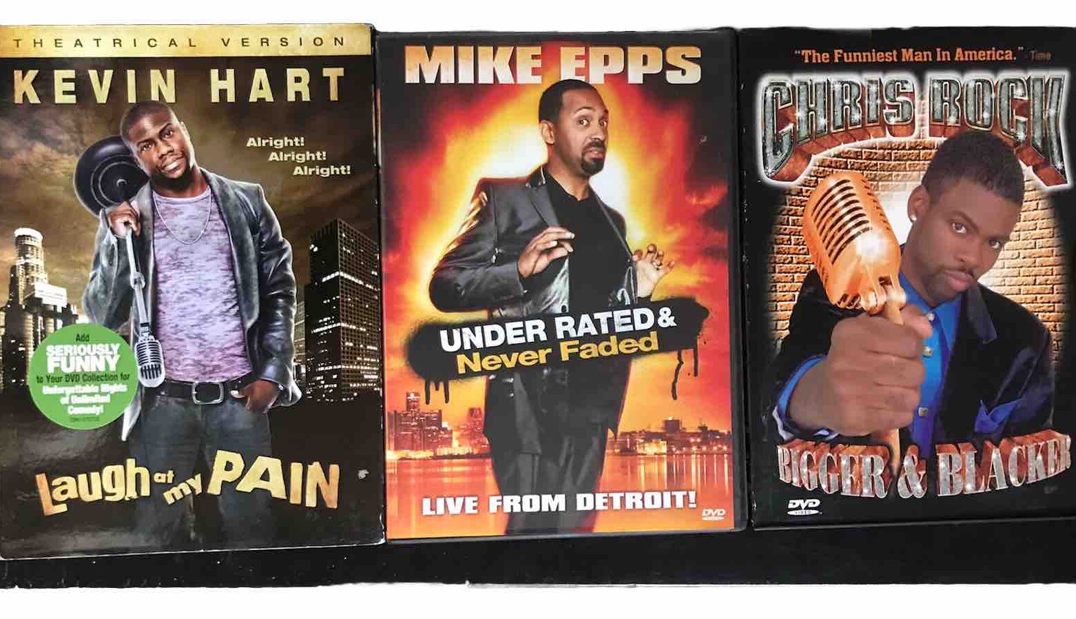 Lot 3 DVDs Chris Rock, Mike Epps, & Kevin Hart; Stand Up Comedy Blacker ...
