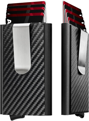 Slim Card Holder RFID Wallet for Men Card Wallet with Money Clip 6 Card ...