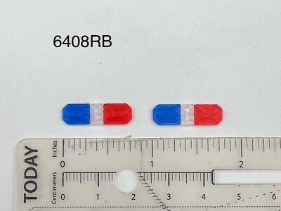 2 Pack 1/64 Blue Red Code 3 Defender Lightbar Greenlight Police Sheriff ...