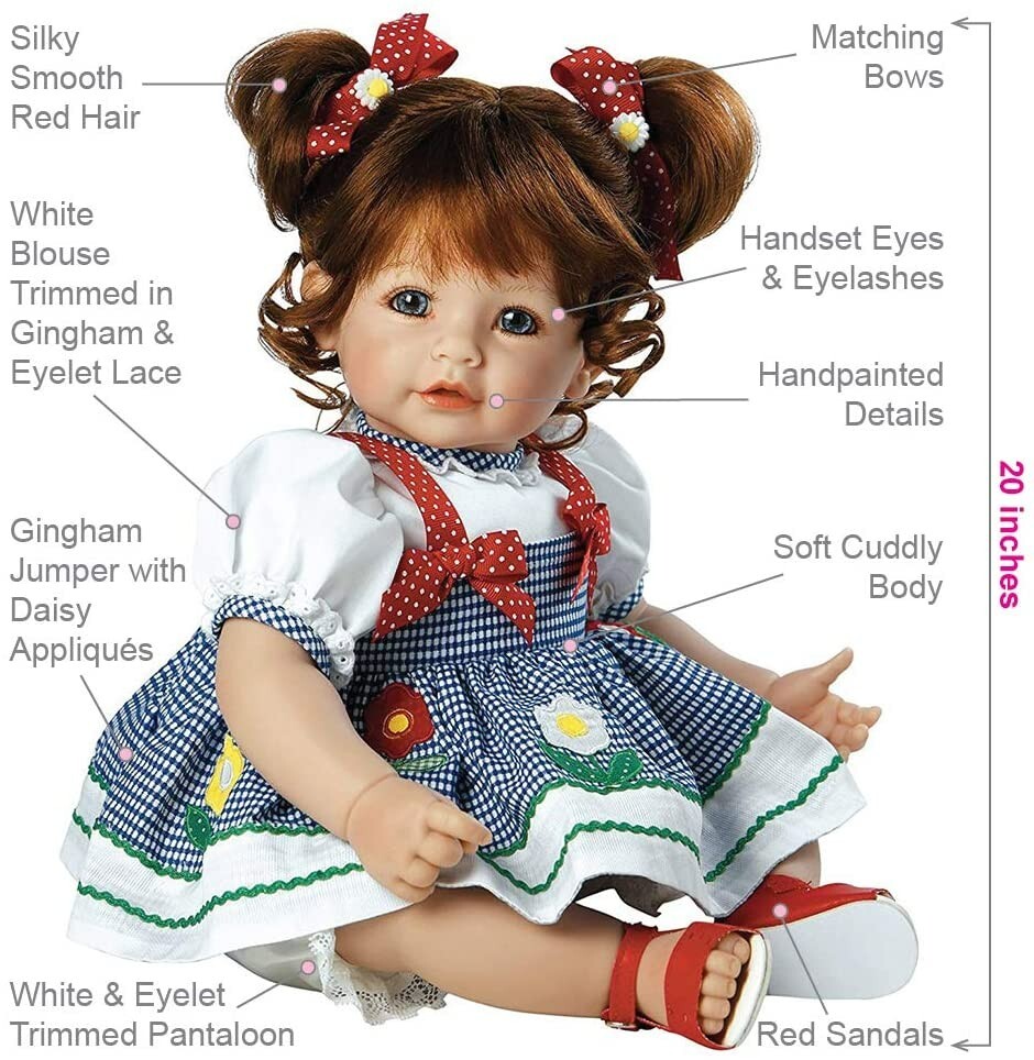 Realistic Looking Adora Toddler Time Doll Daisy Delight 20" Brown Hair ...