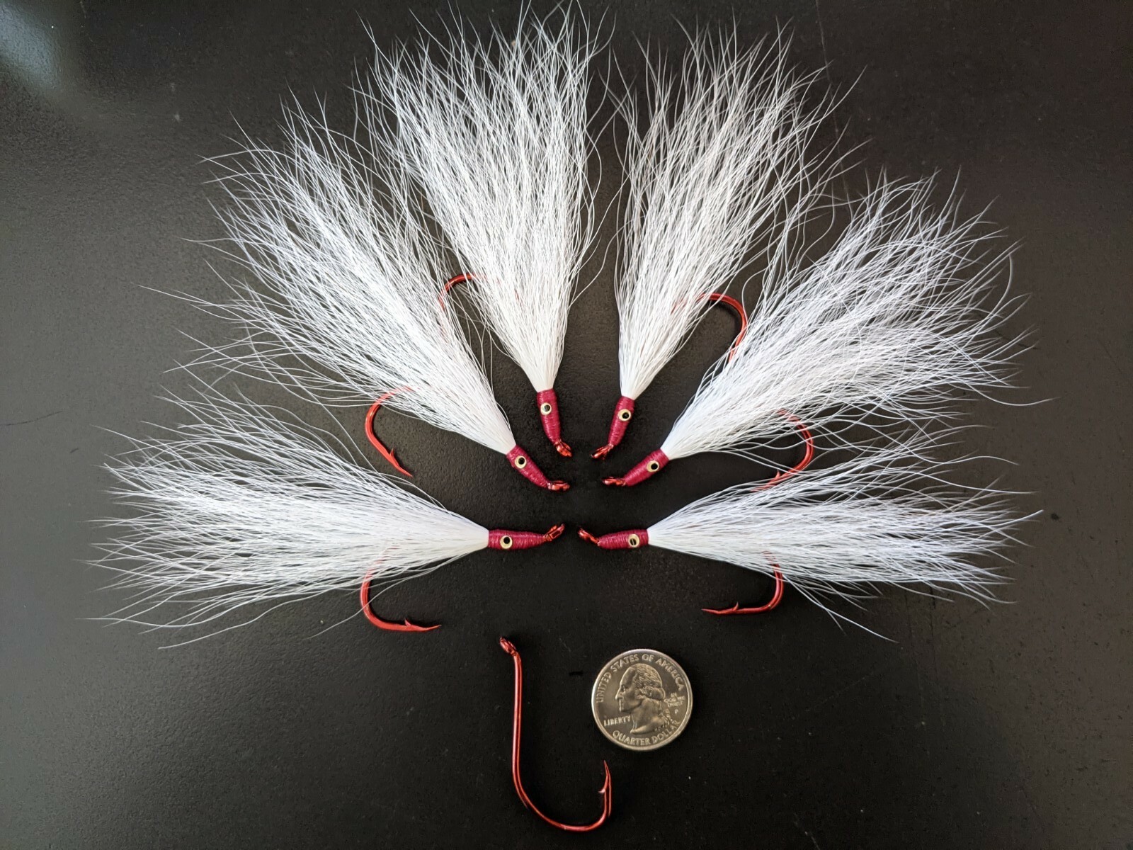 STRIPER (STRIPED BASS) SALTWATER TEASERS 6/0 BUCKTAIL DEER TAIL HAIR ...