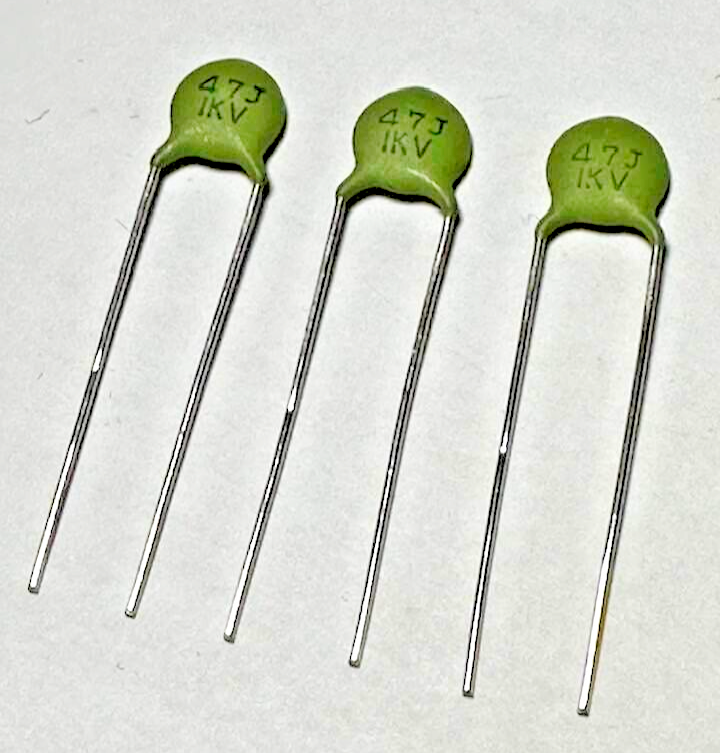 15X - 47pF @ 1000V (5%) (COG/NPO) - Ceramic Disc Capacitor - #187 | eBay