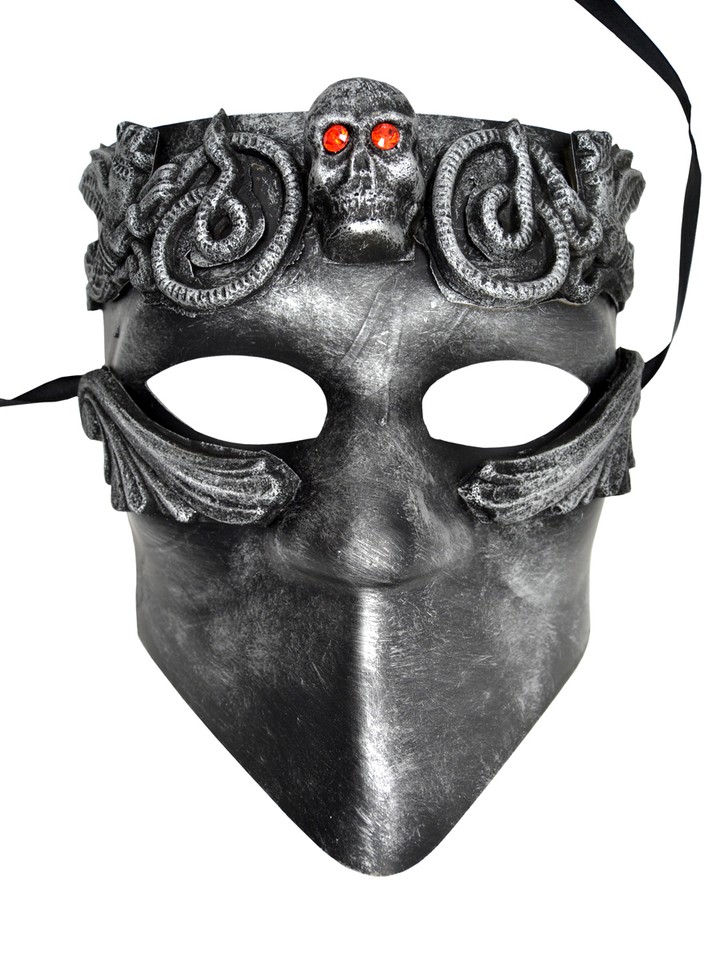 New Steampunk Silver/Gold Skull Bauter Full Face Masquerade Prom Party ...