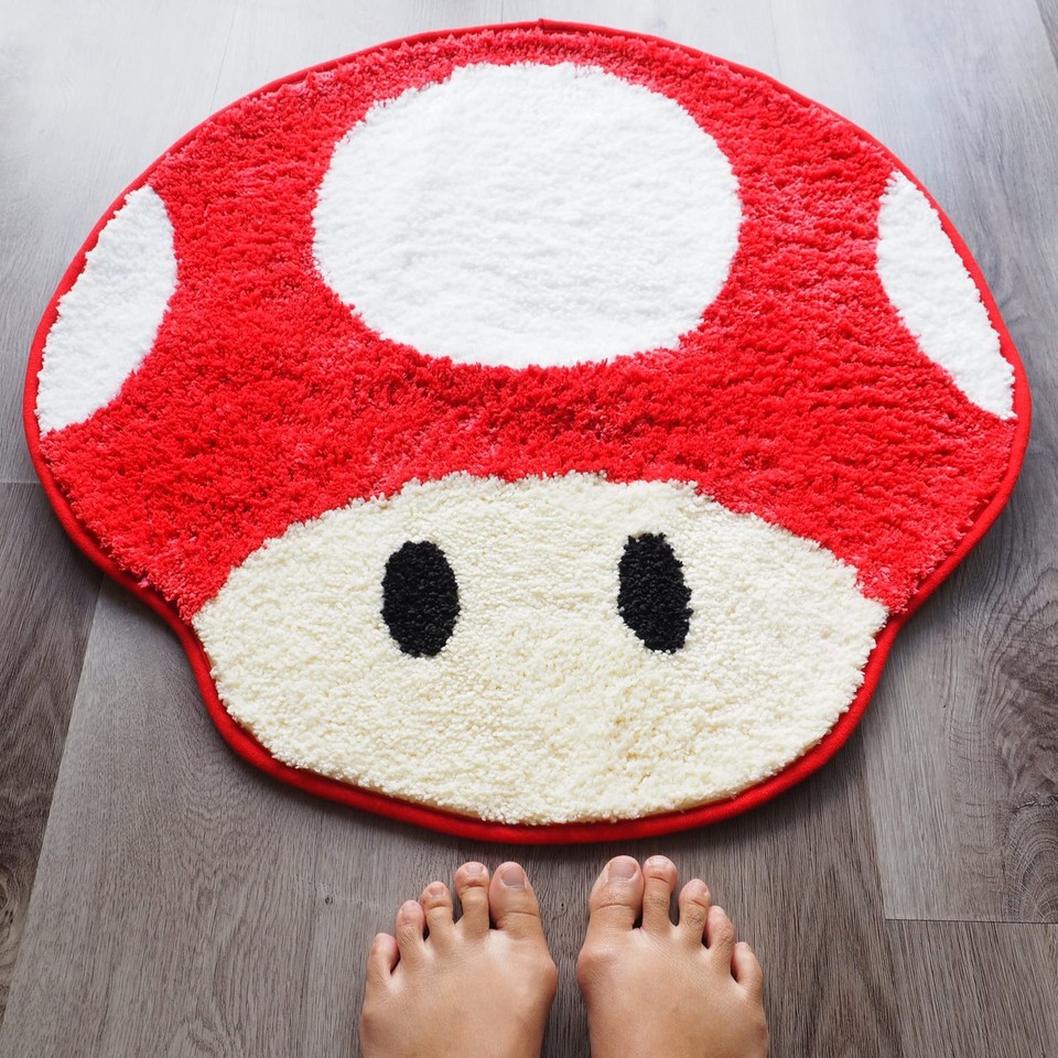 Ladybug Rug Cute Bathroom Decor Funny Bath Mat Shower Red Rugs Funky ...