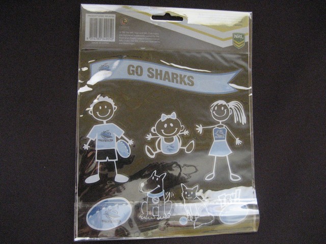 CRONULLA Sharks NRL My Footy Family Sticker Sheet * 14 Images per ...