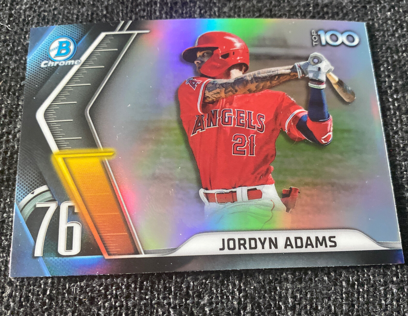 JORDYN ADAMS 2022 BOWMAN CHROME TOP 100 #BTP-76 ANGELS | eBay