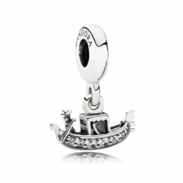 Authentic PANDORA 925 Sterling Silver Drop Charm Gondola Venice ...