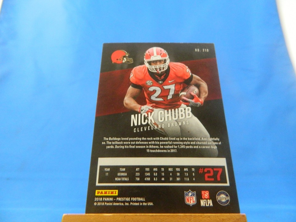 Nick Chubb Prestige 2018 RC Rookie #219 | eBay