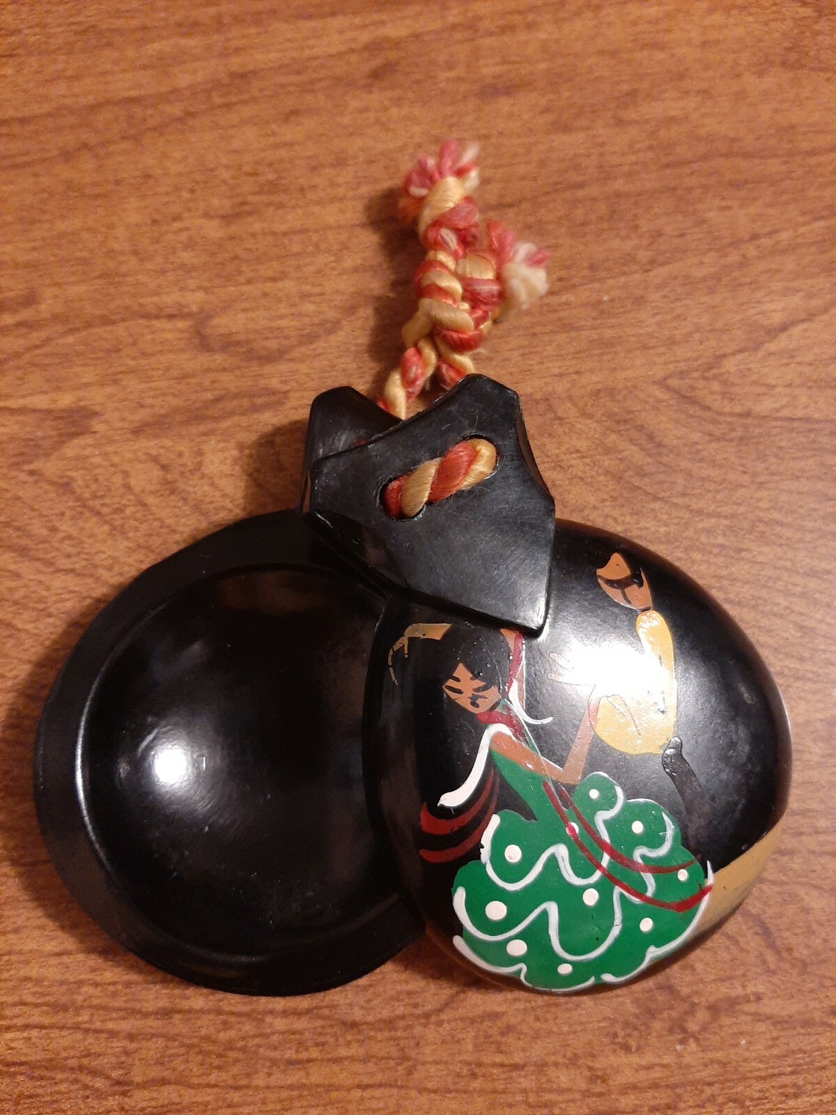 Vintage Spanish Castanets Black W/Strings #500/B W/Instructions Pre ...