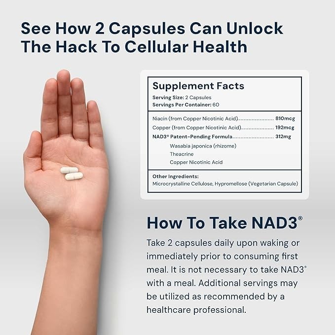HPN NAD3 Clinical NAD+ Booster – 120 Capsules, 60-Day Supply | eBay