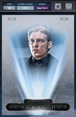 Star Wars Card Trader DIGITAL Snow Variant Tier 6 GENERAL HUX | eBay