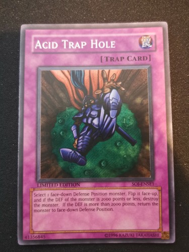 Yu-Gi-Oh Acid Trap Hole *Ultra Rare* Limited Edition SOI-ENSE1 | eBay