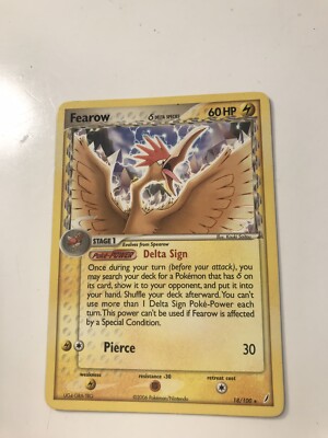Fearow 18/100 Delta Species Crystal Guardians Pokemon Non-Holo Card | eBay