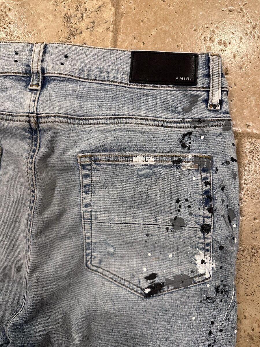 Amiri MX1 Light Indigo Paint Splatter Denim Jeans | eBay Amiri MX1 Light Indigo Paint Splatter Denim Jeans | eBay