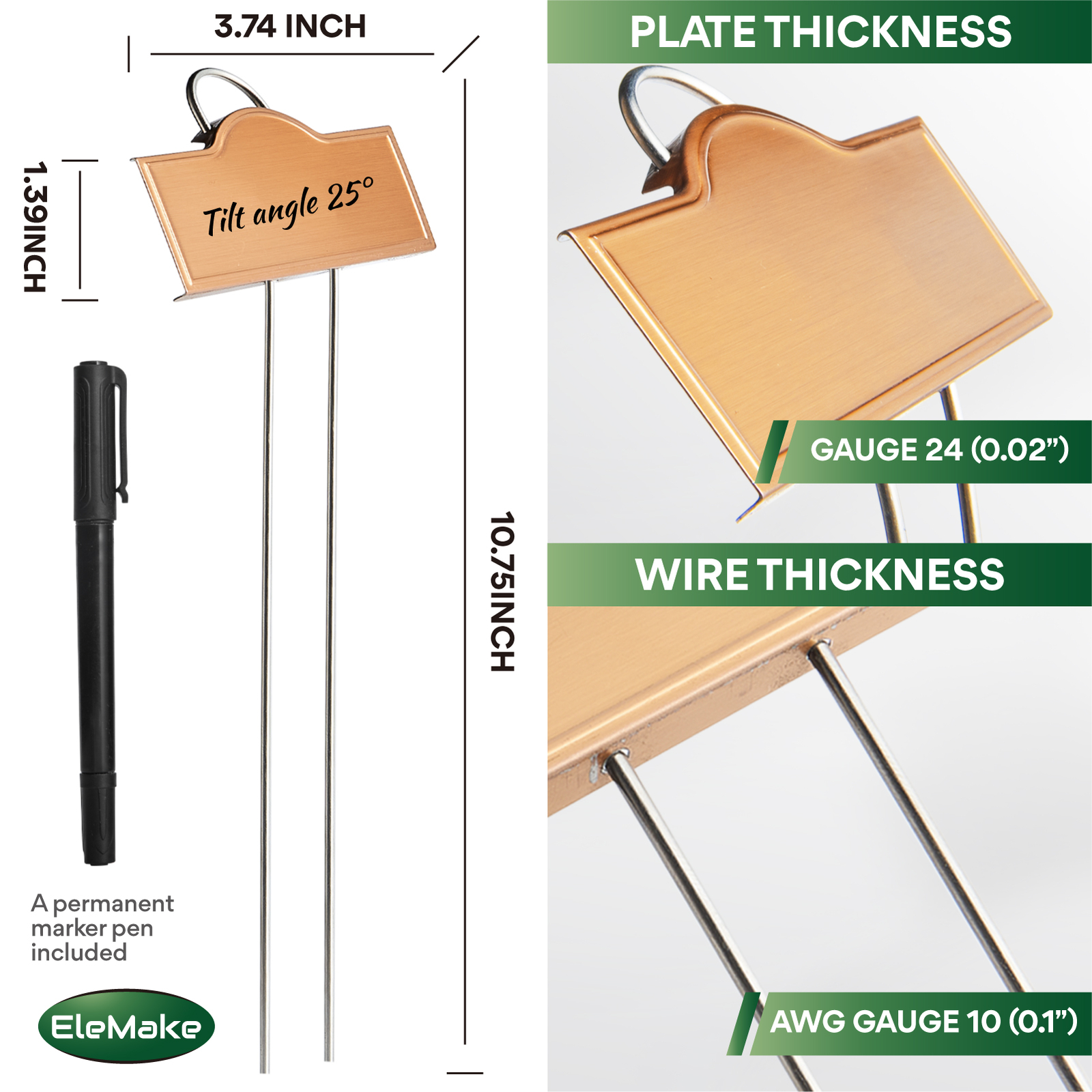 25-Pack Weatherproof Large Metal Plant Labels Garden Markers Plant Tags ...