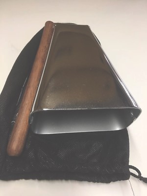 Hand Held Cowbell Chrome ES-4 Type With Stick & Cowbell Pouch. | eBay