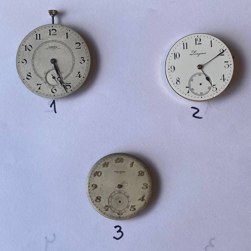 LOT OF 3 LONGINES MOVADO VULCAIN POCKET WATCH MOVEMENTS REPAIR/PARTS | eBay