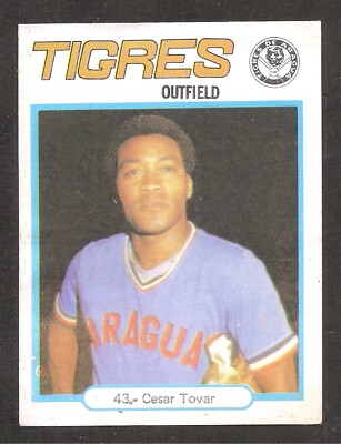 Cesar Tovar 1977 Topps Venezuela Sticker #43 Venezuelan Winter League ...