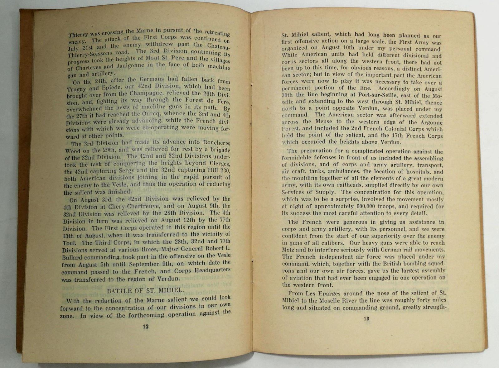Rare 1919 Report Of GENERAL JOHN J. PERSHING Expeditionary Forces ...
