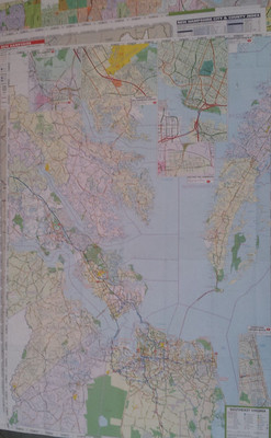 Southeastern Virginia VA Laminated Wall Map (R) | eBay