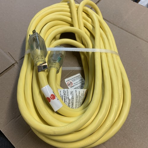 VOLTEC 50' 12/3 15 A Yellow Extension Cord Lighted Ends FREE SHIP | eBay
